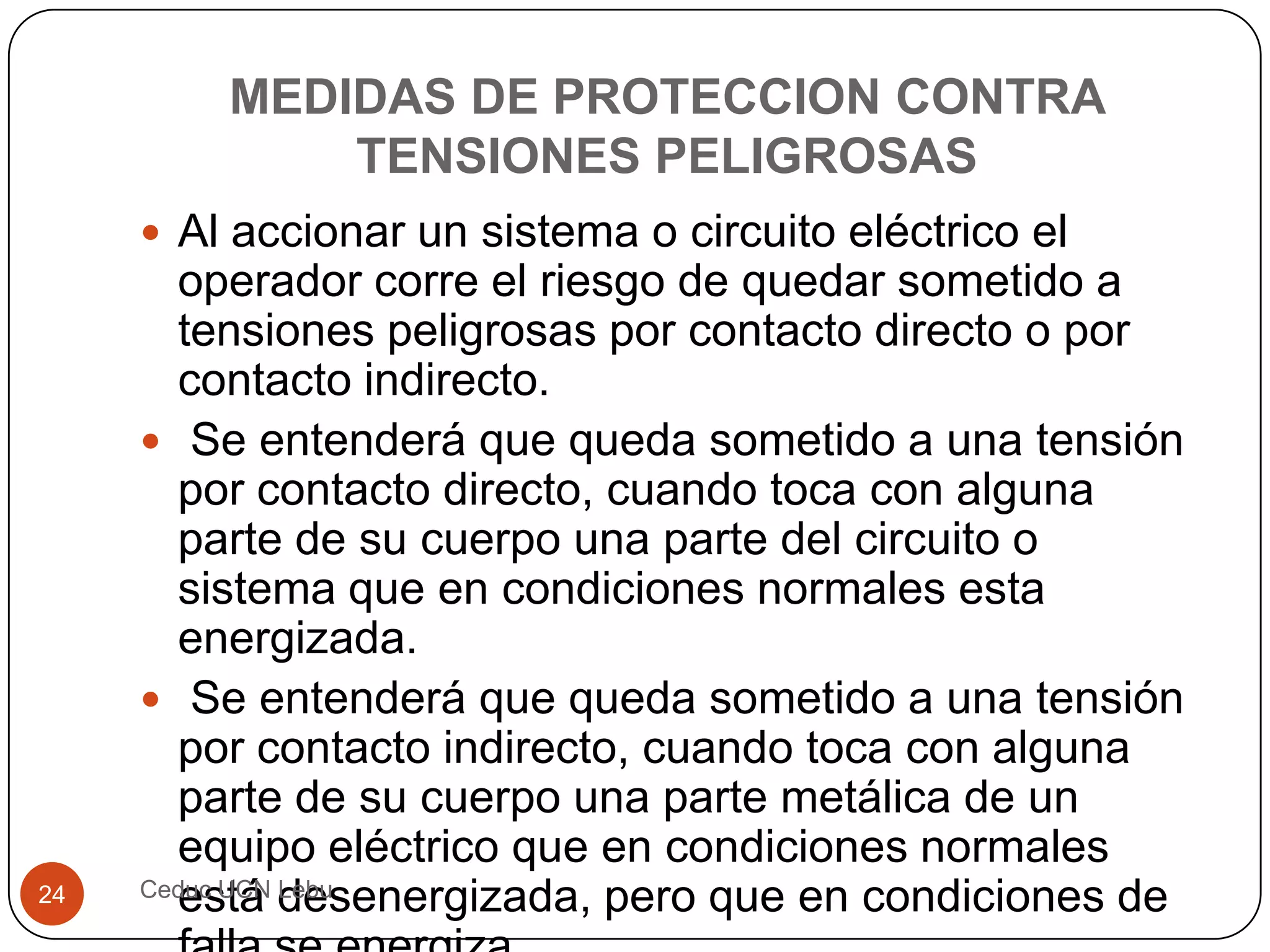 Normas eléctricas en baja tensión | PPT