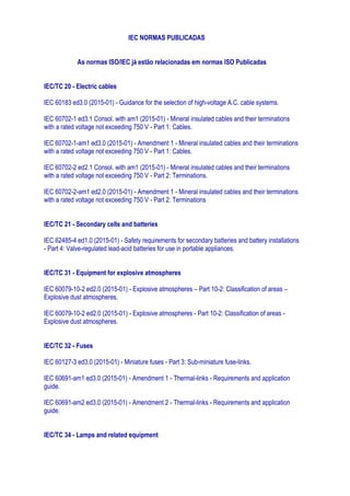 Normas iec publicadas | PDF | Home Appliances | Home & Garden