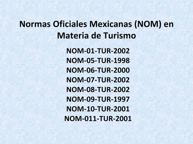 Normas Oficiales Mexicanas
