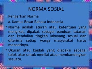 NORMA SOSIAL | PPT