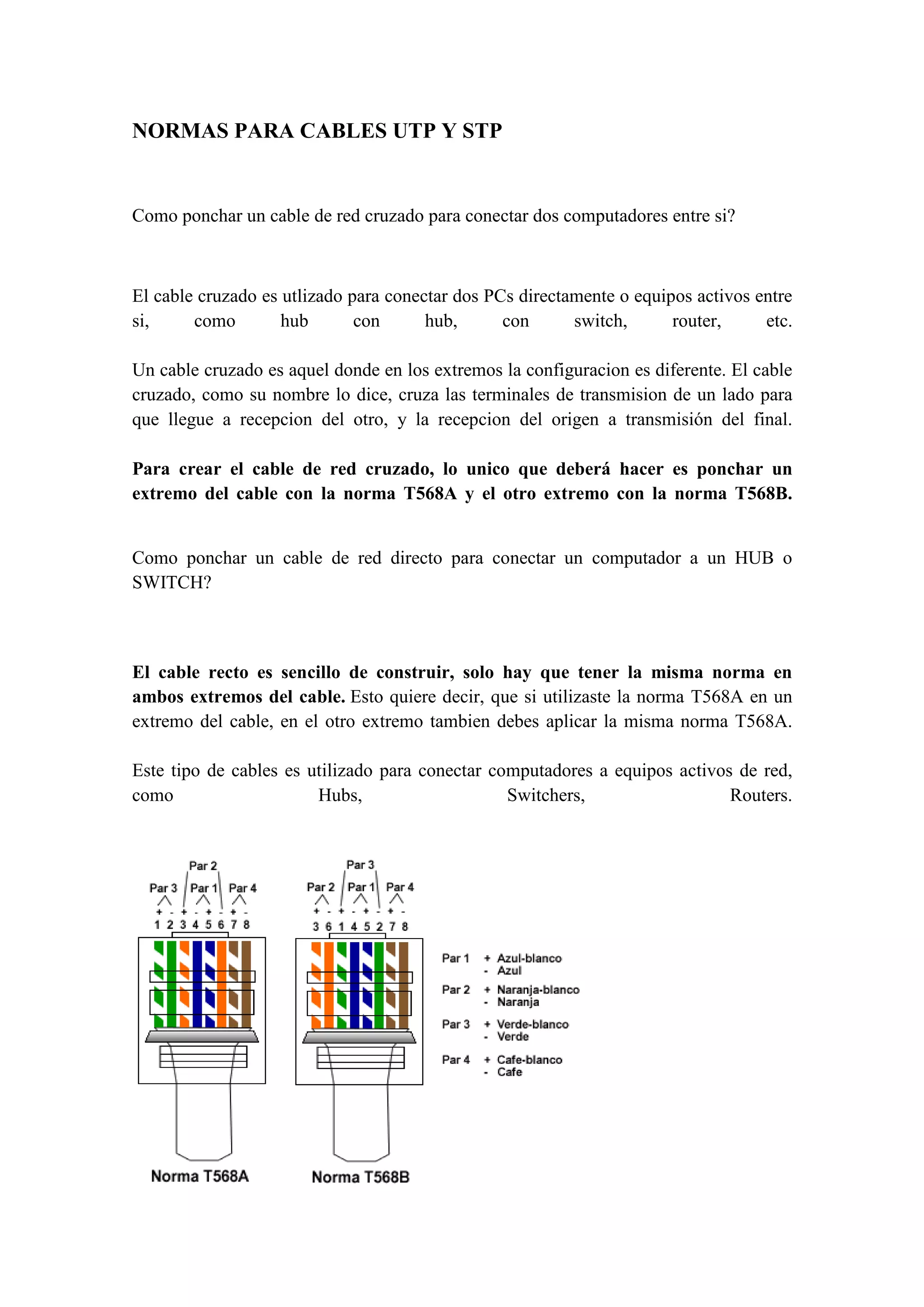 Normas para cables utp y stp | PDF