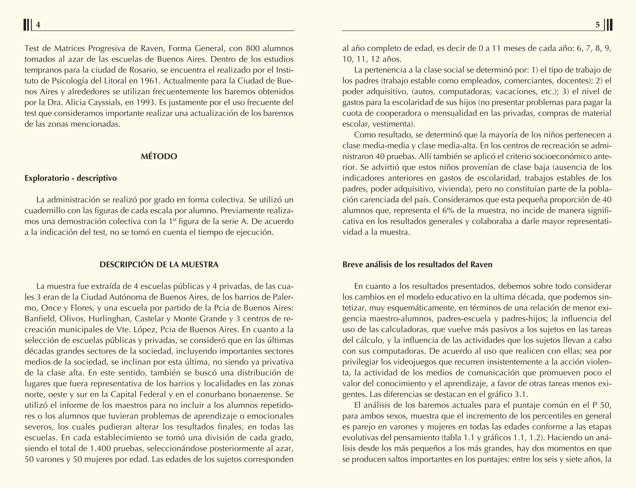 Actualizacion baremos test de Raven | PDF