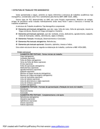 Normas Para TCC UNIC 2017 (Universidade de Cuiabá) | PDF