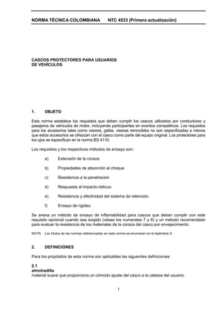 Norma Técnica Colombiana 4533 | PDF