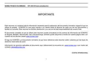 Norma Técnica Colombiana 4533 | PDF