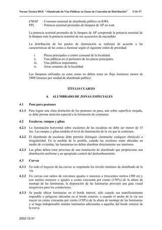 Norma tecnica alumbrado vial | PDF