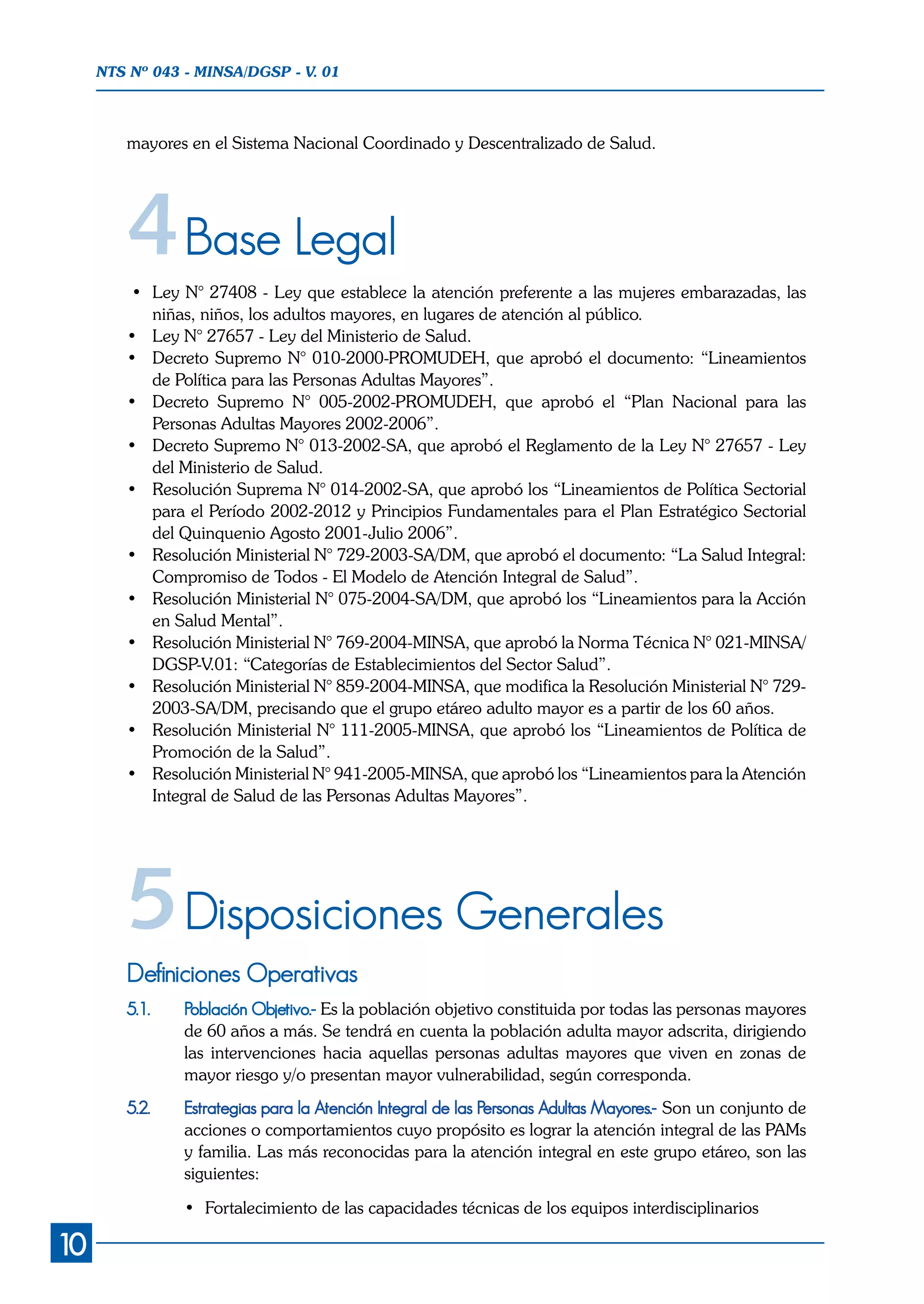 Norma tecnica de atencion integral de salud del adulto mayor minsa peru ...