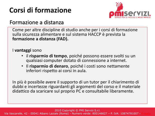 Normativa e corsi sulla sicurezza alimentare | PPTX