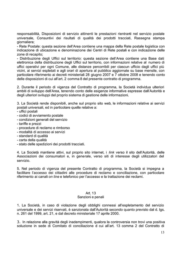 Normativa contratto programma_ 2009_2011 | PDF