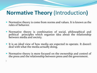 Normative expectation from media | PPT