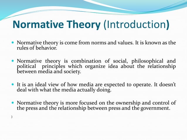 Normative expectation from media | PPT