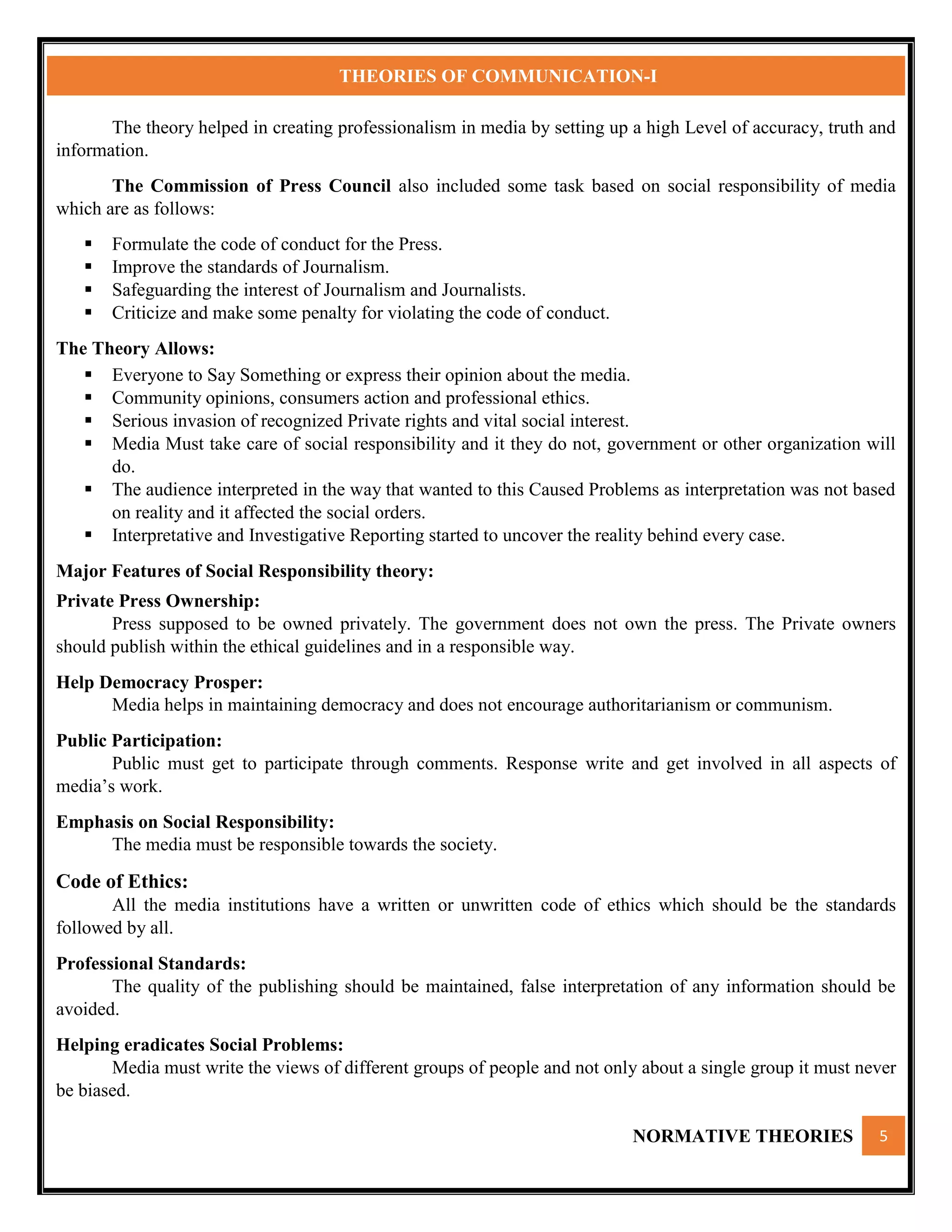 Normative Theories Pdf