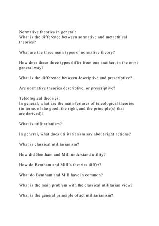 Normative theories in generalWhat is the difference between nor.docx