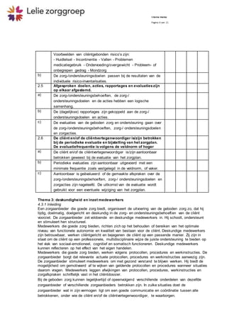 Normen inspectiebezoeken 2016 checklist Lelie zorggroep | DOCX