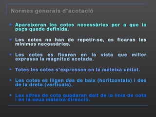 Normes d'acotació | PPT