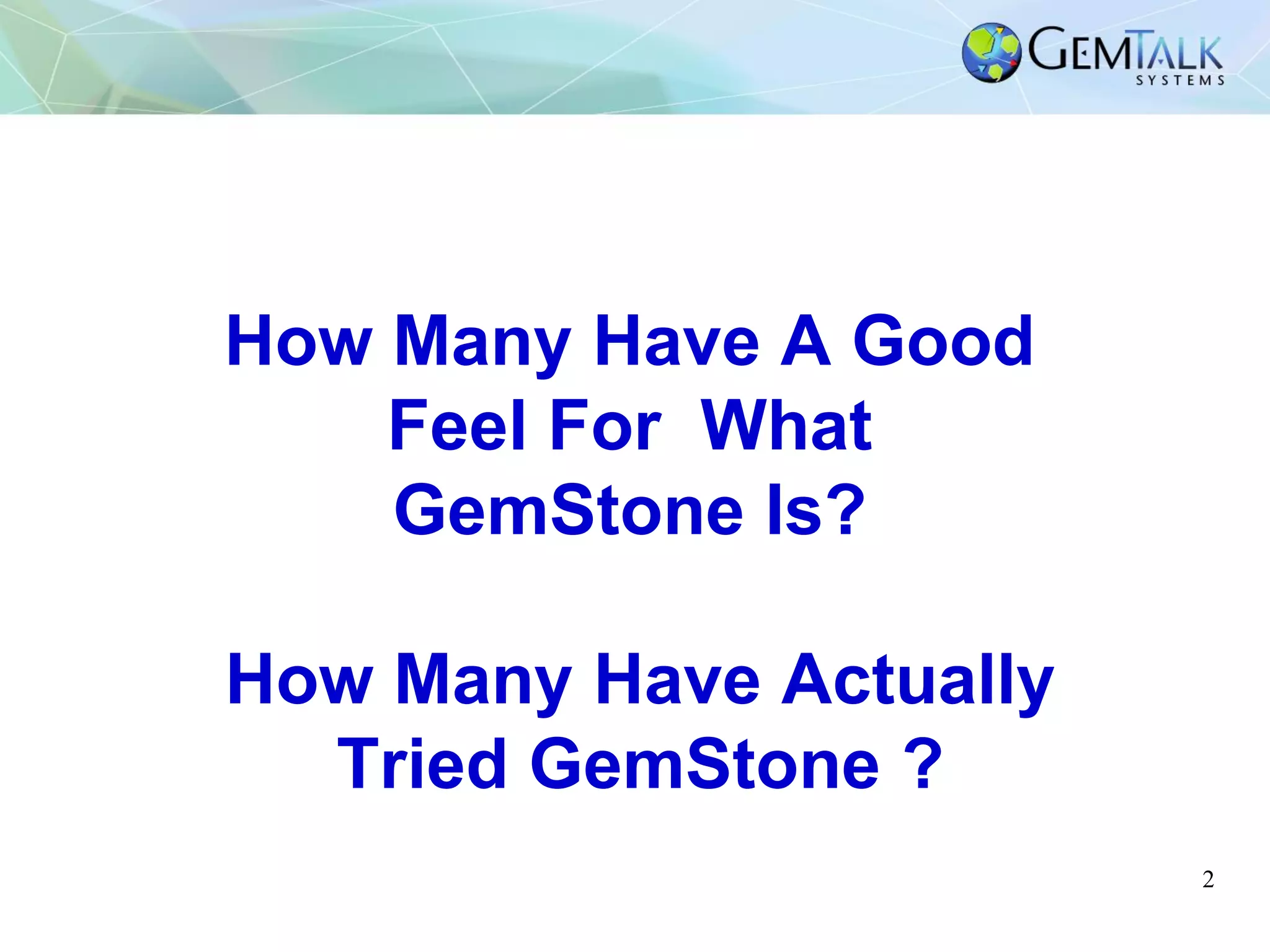 Gemstone RoadMap | PPT