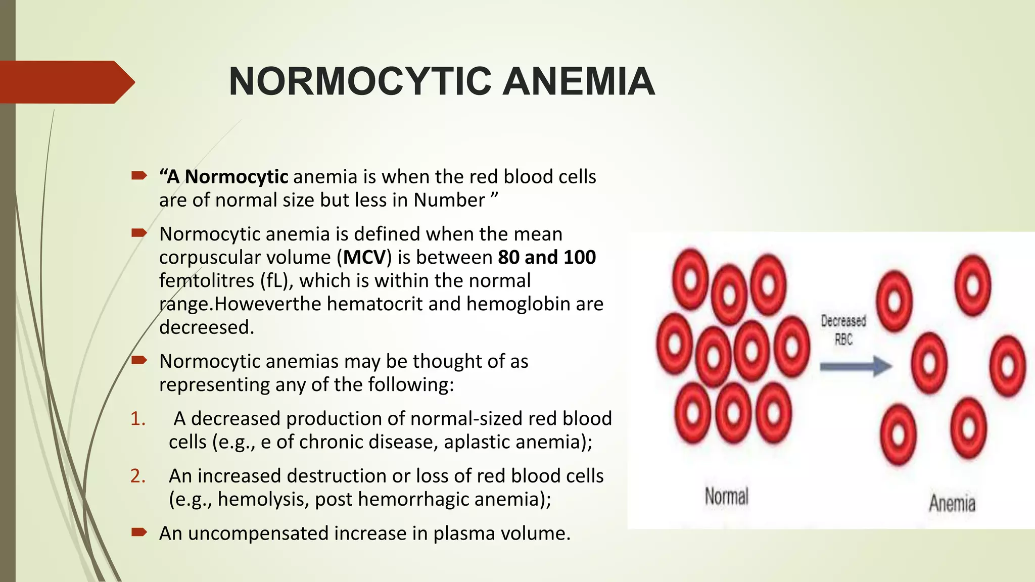Normocytic anemia | PPTX