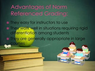 Norm or criterion referenced grading | PPTX