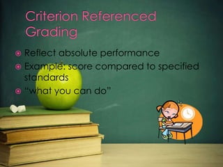 Norm or criterion referenced grading | PPTX