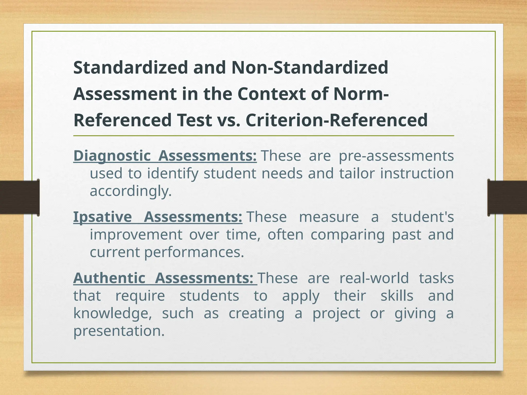A report in Norm Referenced Assessment.pptx