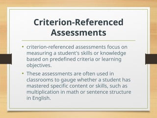 A report in Norm Referenced Assessment.pptx