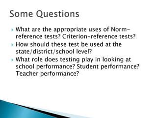 Norm Reference Test | PPTX