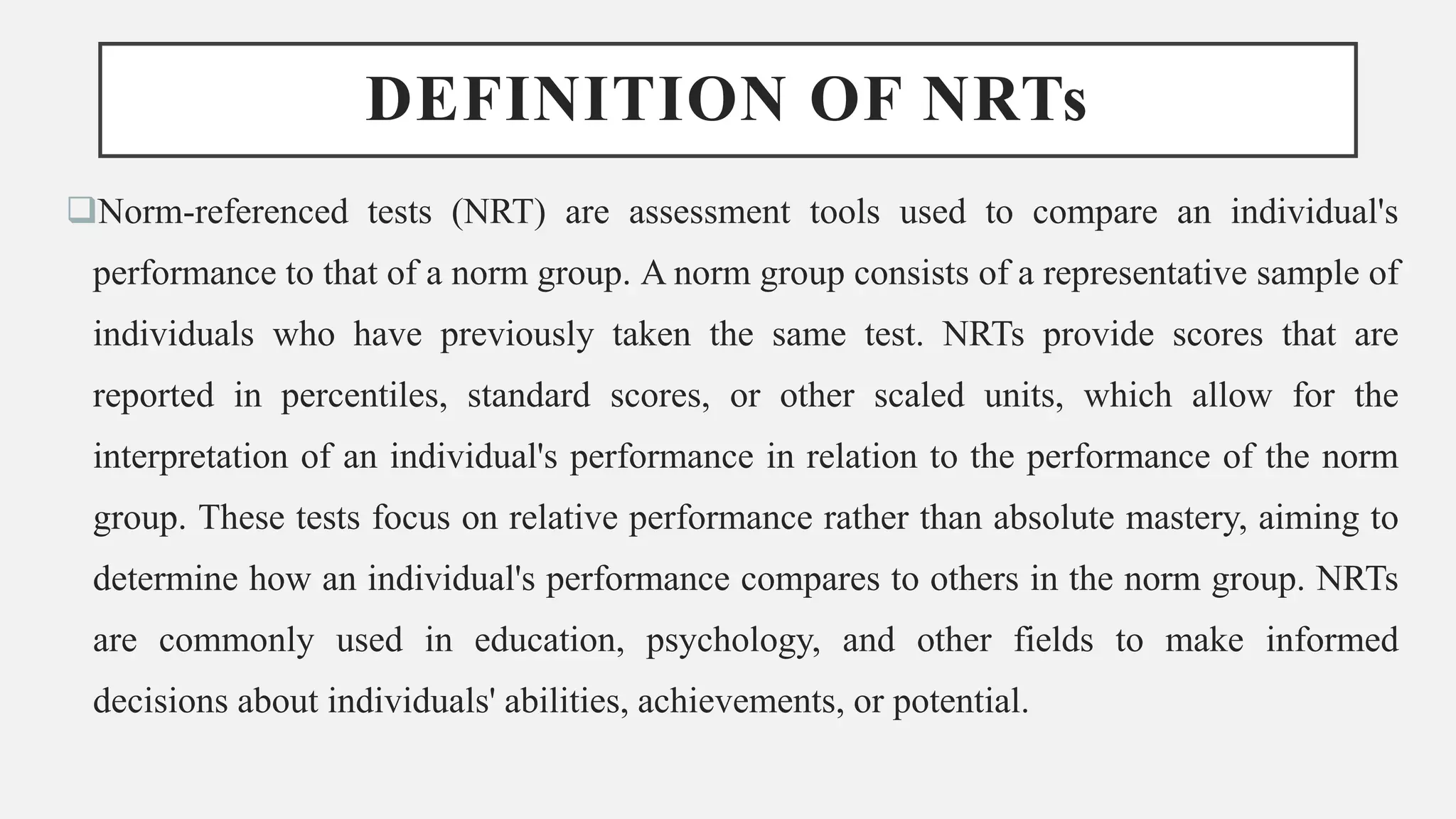 Norm Reference Tests.pptx