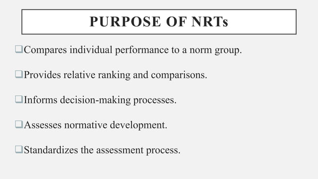 Norm Reference Tests.pptx | Standardized Testing | Educational Assessment