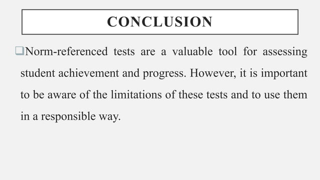 Norm Reference Tests.pptx | Standardized Testing | Educational Assessment