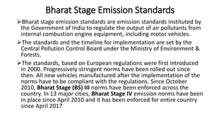 Emission Related norms and standards | PPTX