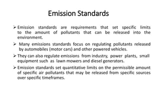 Emission Related norms and standards | PPTX