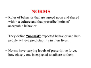 NORMS for the topic in understanding culture.ppt