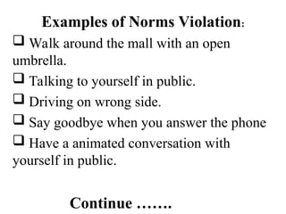 NORMS for the topic in understanding culture.ppt