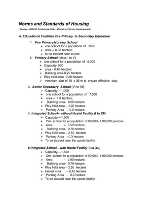 Norms and standards of housing | DOCX