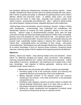 Rationalising norms and Standards for Urban Infrastructures | DOCX