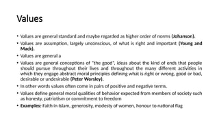 Norms and values.pptx.thier types and Significances. | PPT