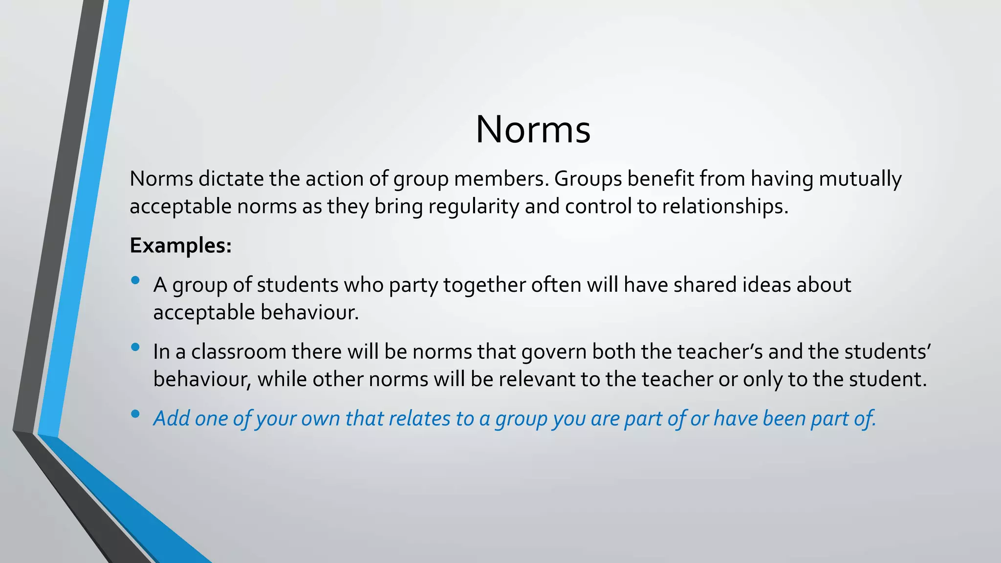 Norms, conformity and cohesiveness | PPTX