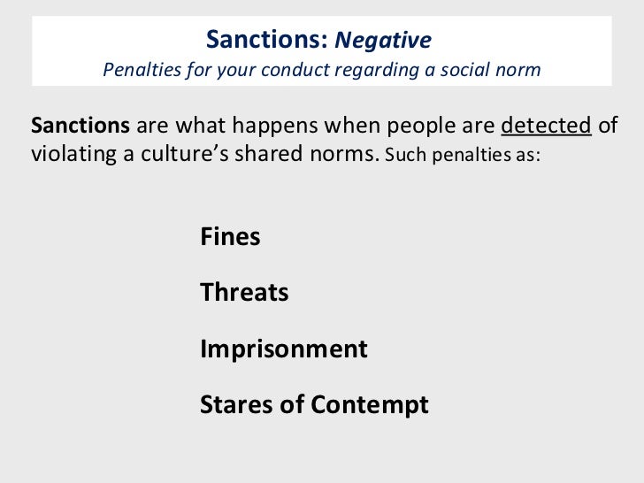 Norms, sanctions and values
