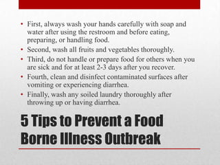 Norovirus outbreak prevention | PPTX