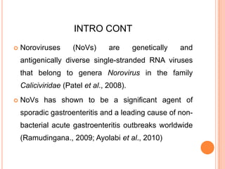 MOLECULAR DETECTION OF NOROVIRUS GI AND GII GENOTYPES FROM CHILDREN ...