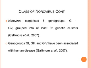 MOLECULAR DETECTION OF NOROVIRUS GI AND GII GENOTYPES FROM CHILDREN ...