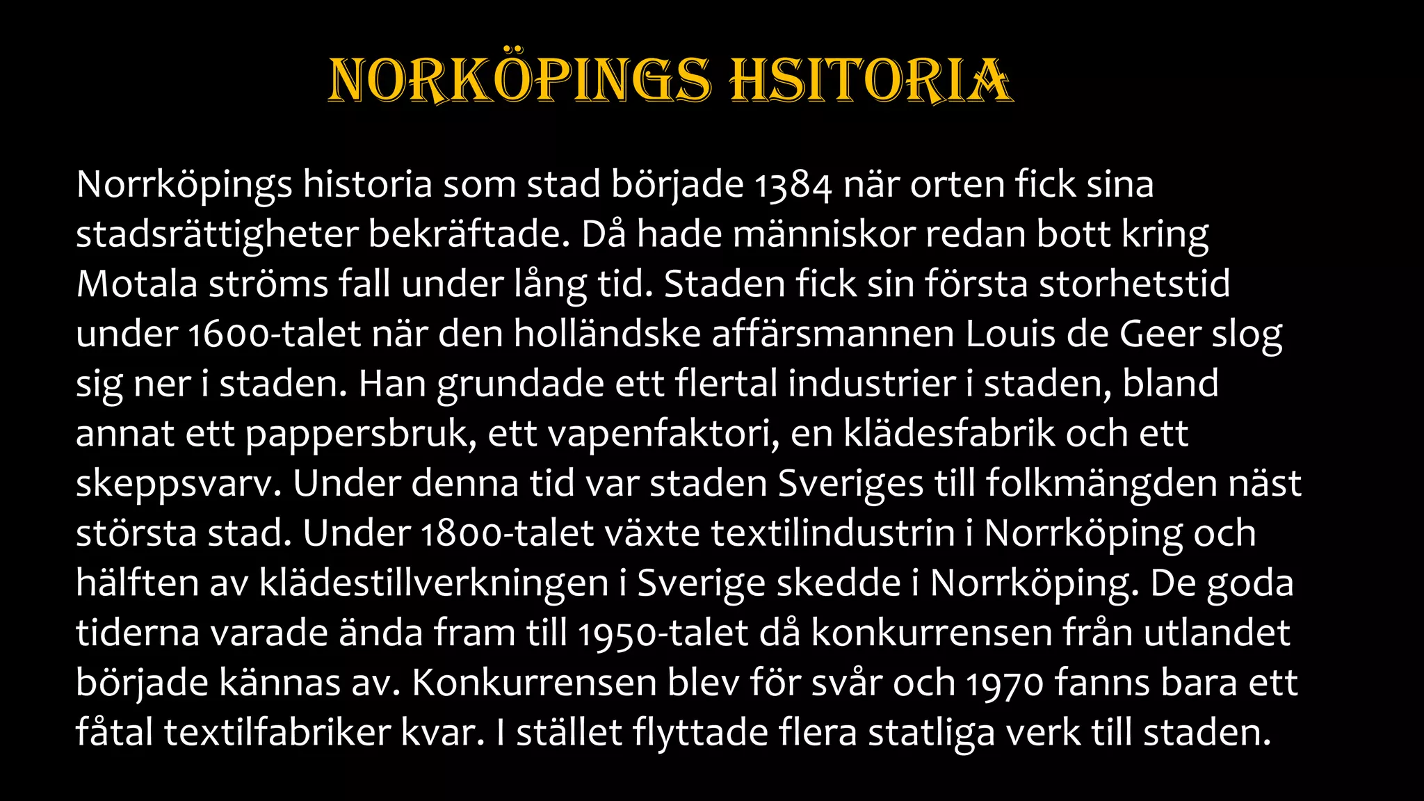 Norrköpings historia | PDF