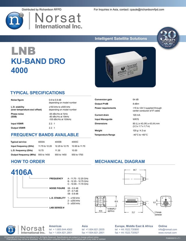 NORSAT_KU-BAND_DRO_4000_LNB | PDF
