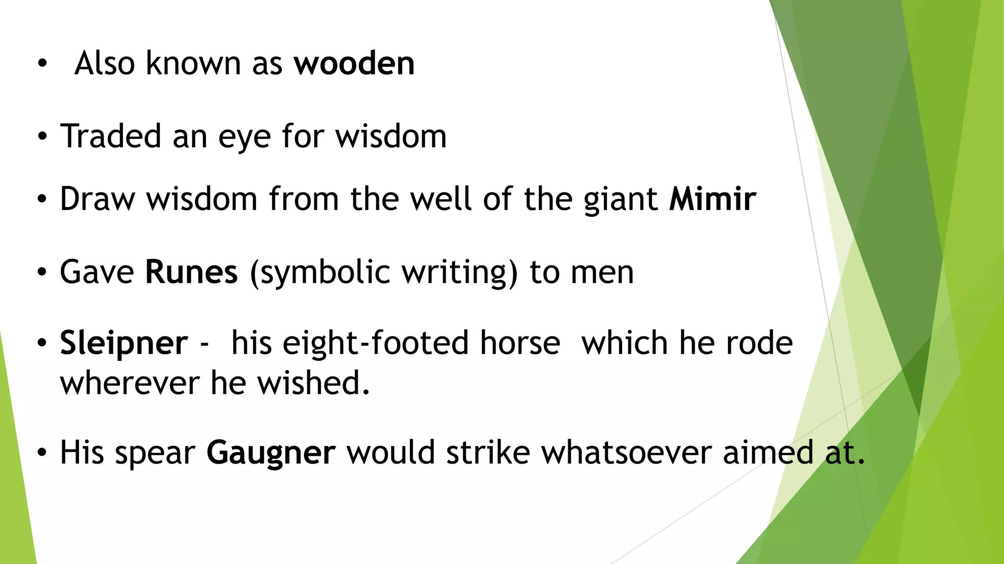 Norse Mythology 13 Major Deities | PPT
