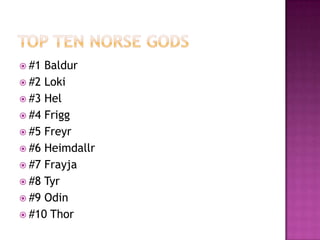 Norse gods | PPTX
