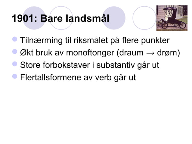 Norsk språkhistorie 1900 tallet | PPT