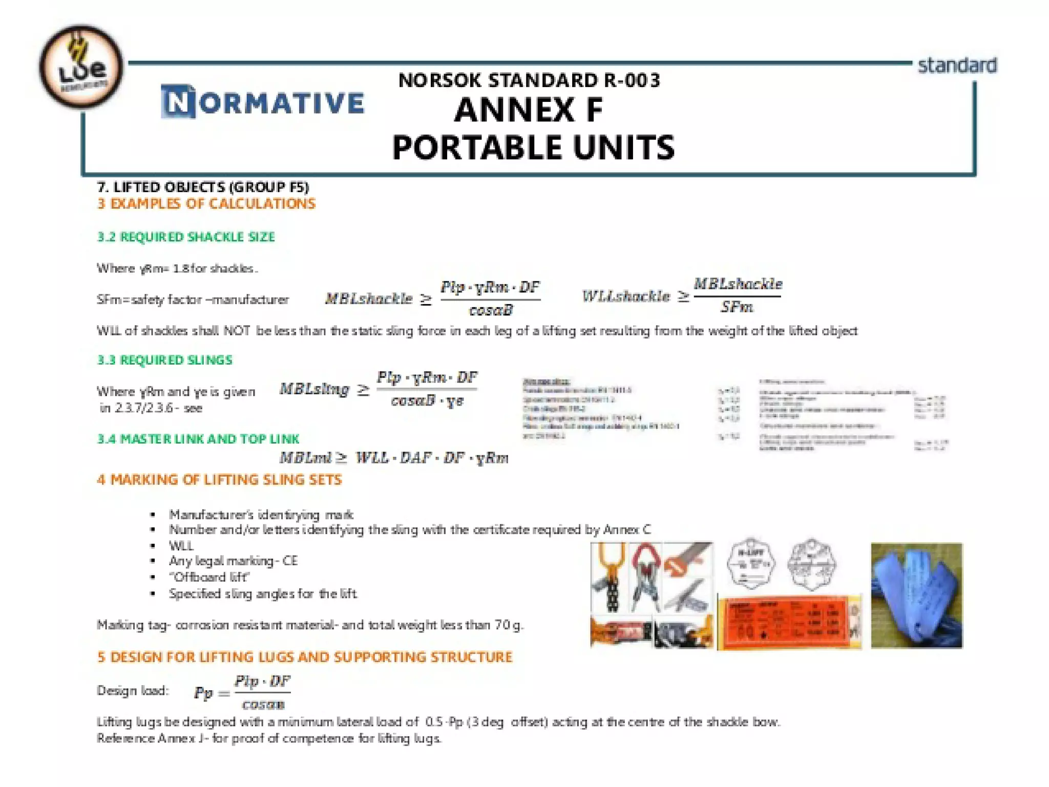 Norsok standard r 002 lifting equipment | PDF | Weightlifting | Sports