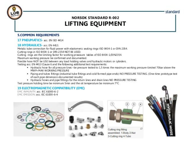 Norsok standard r 002 lifting equipment | PDF