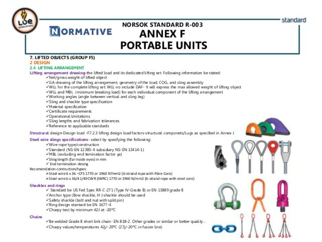 Norsok standard r 002 lifting equipment | PDF | Weightlifting | Sports