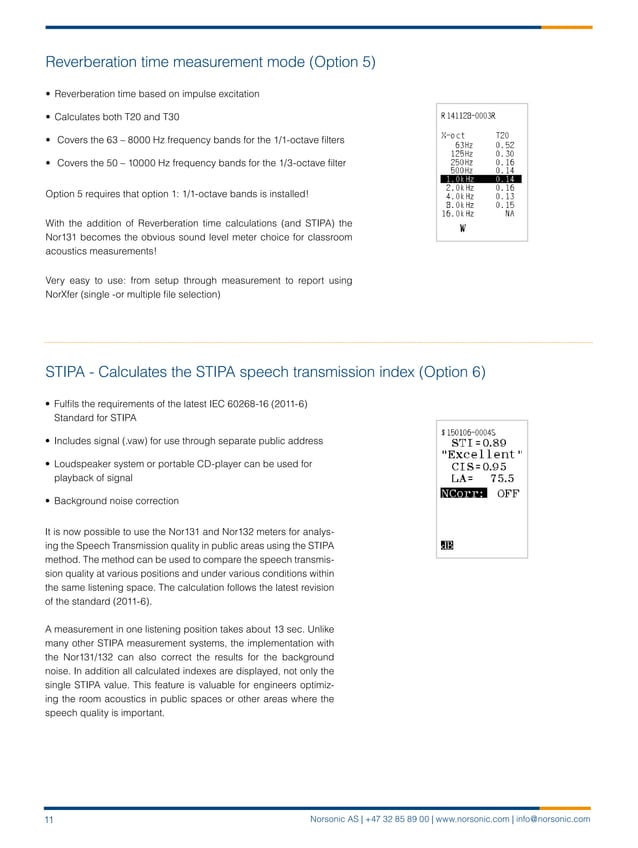 Norsonic nor131- 132-brochure | PDF
